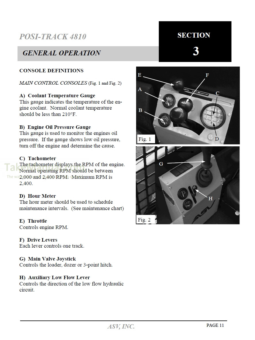 ASV 4810 Posi Track Operator Service Parts Manual Loader 0310-657 PDF