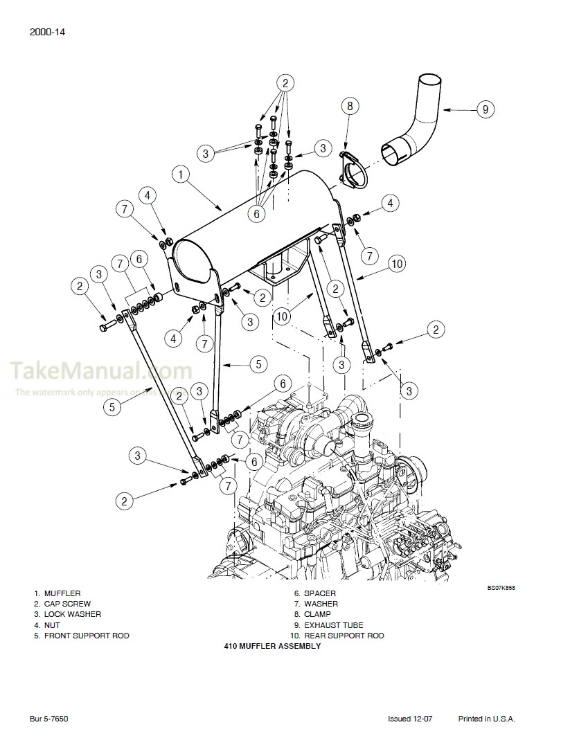 Case 410 420 420CT Series 3 Repair Manual Skid Steer Compact Track ...