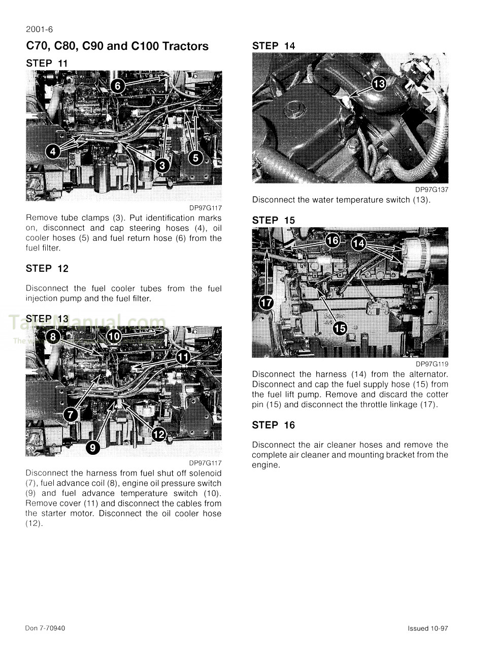 Case C50 C60 C70 C80 C90 C100 Service Manual Tractor 7-70900R0 PDF