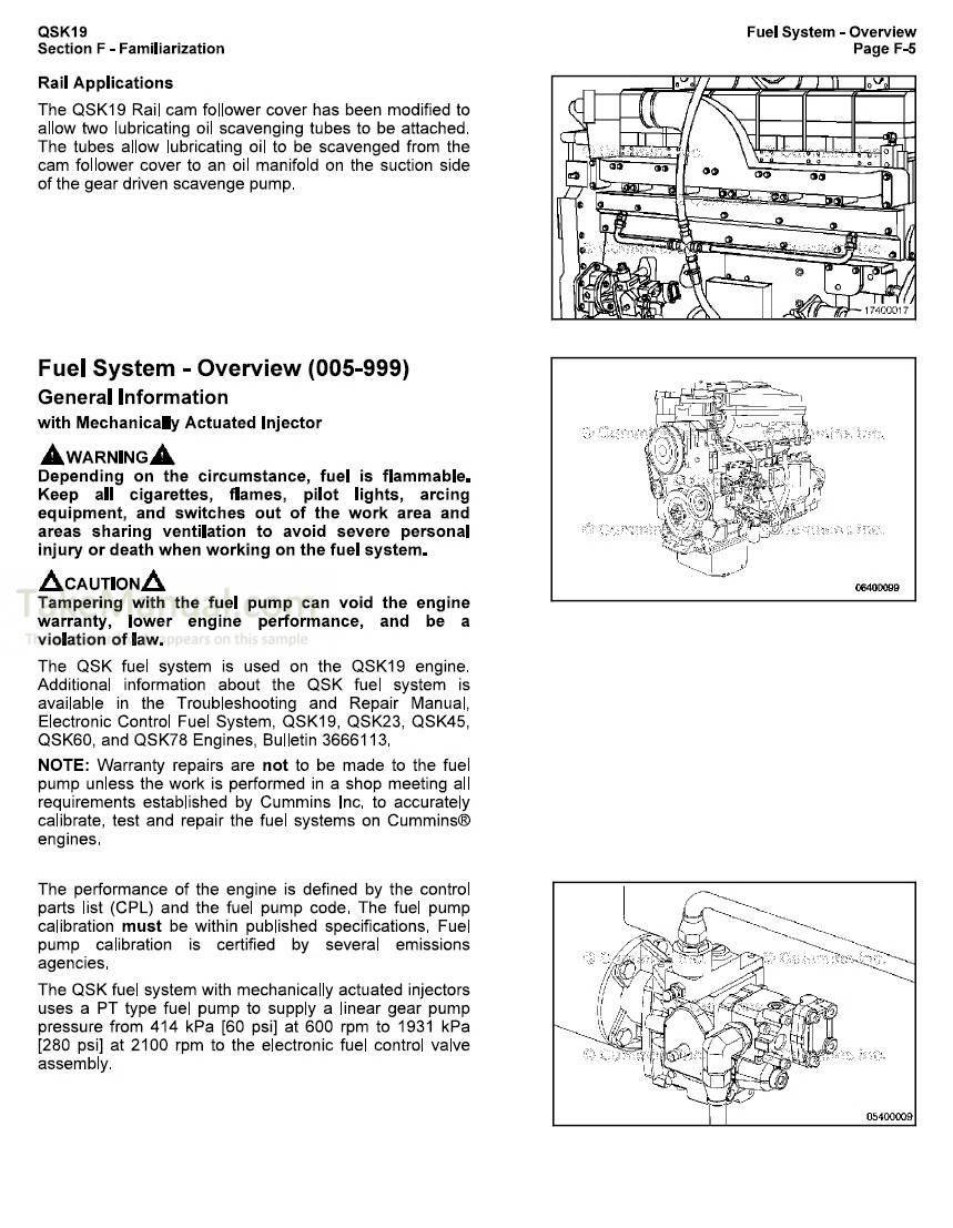 Download Cummins QSK19 CM2150 MCRS Service Manual