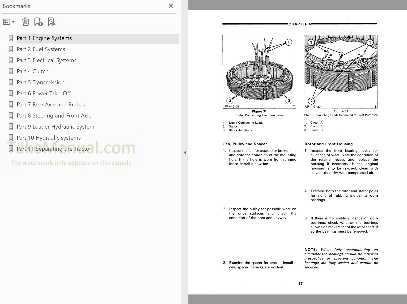 Ford 345C 445C 545C Repair Manual for Tractor Loader PDF