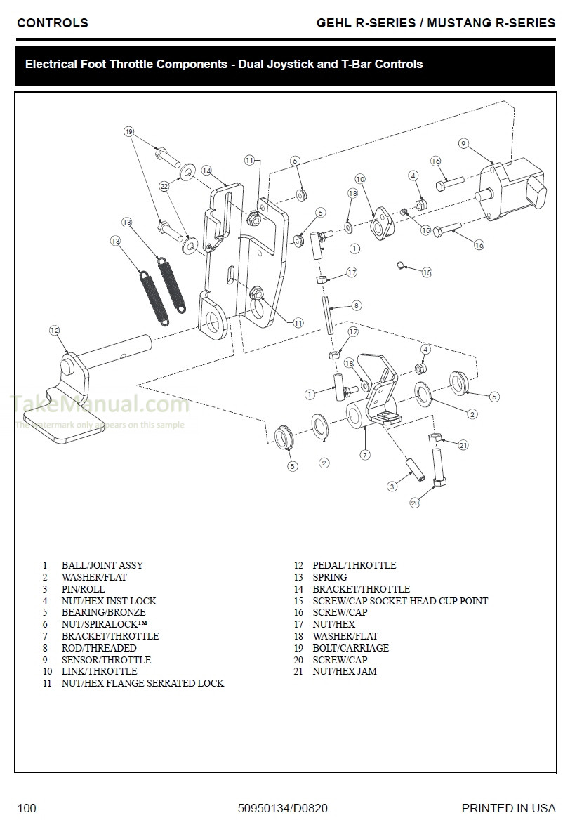 Gehl R190 R220 R260 Manitou Mustang 1900R 2200R 2600R Service Manual ...