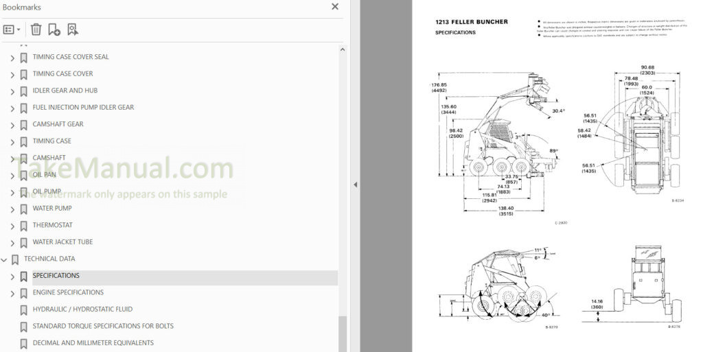 Bobcat 1213 Service Manual Skid Steer Loader – TakeManual.com