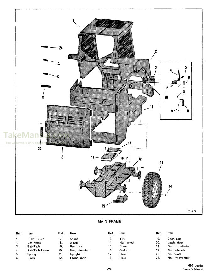 Bobcat 630 Owners Operation & Maintenance Manual Skid Steer Loader ...