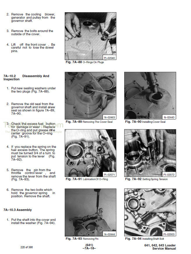 Bobcat 641 642 643 Service Manual Skid Steer Loader – TakeManual.com
