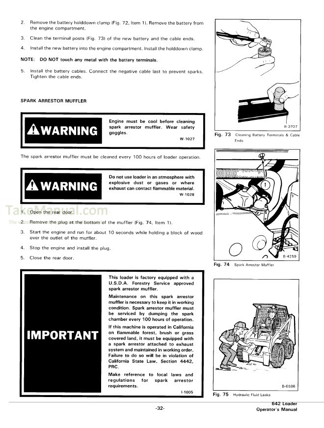 Bobcat 642 Operators Manual Skid Steer Loader 13524- – TakeManual.com