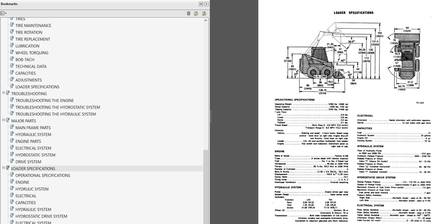Bobcat 825 Operation & Maintenance Manual Skid Steer Loader 495813999 ...