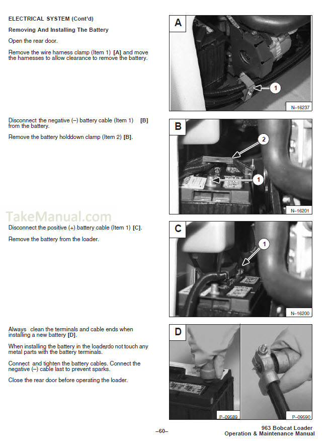 Bobcat 963 Operation & Maintenance Manual Skid Steer Loader ...