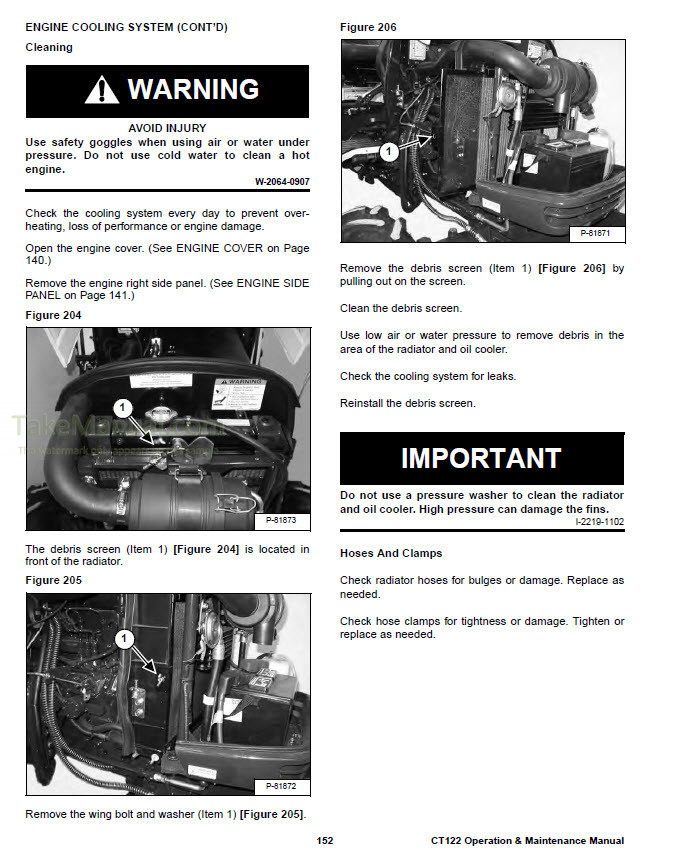 Bobcat CT122 Operation & Maintenance Manual Compact Tractor ABF511001 ...