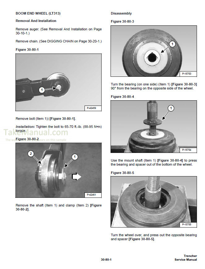 Bobcat LT112 MX112 LT113 LT213 LT313 LT414 Service Manual Trencher ...