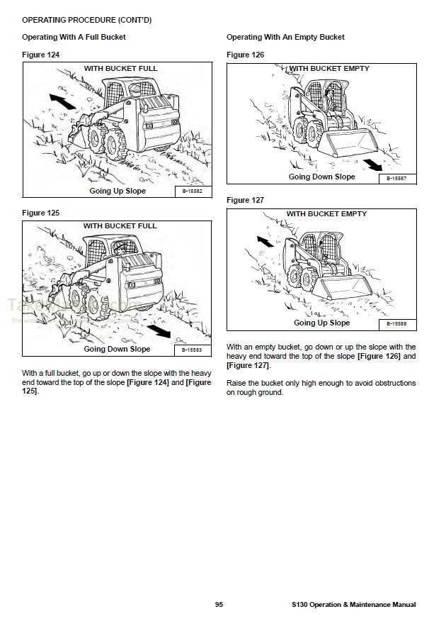 Bobcat S130 Operation & Maintenance Manual Skid Steer Loader A8KA60001 ...