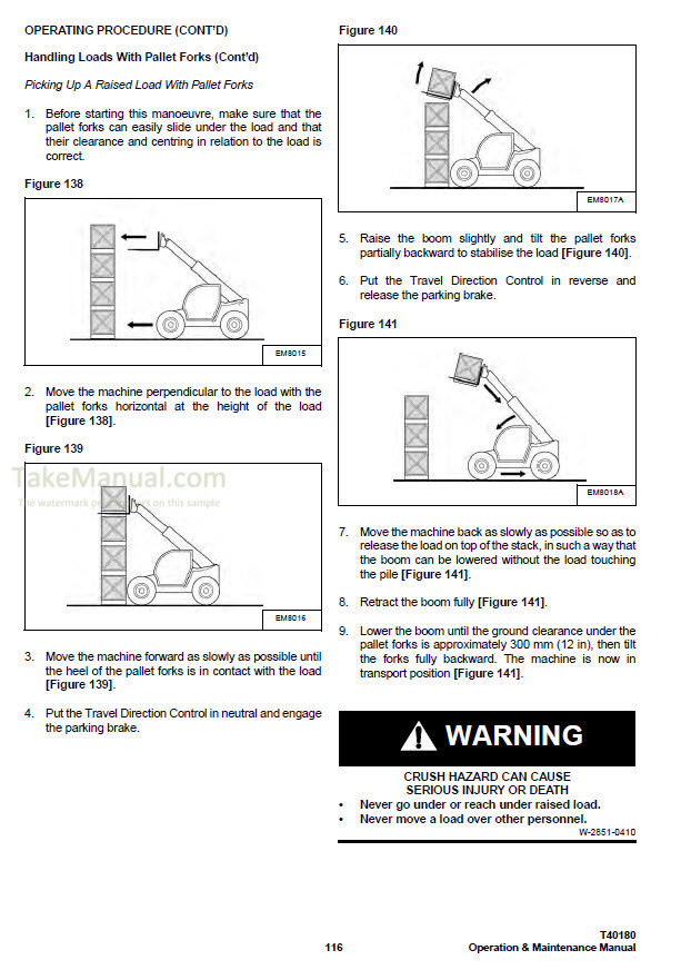 Bobcat T40180 Operation & Maintenance Manual Telescopic Handler ...