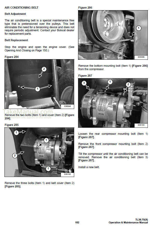Bobcat TL38.70 TL38.70HF Operation & Maintenance Manual Telescopic ...