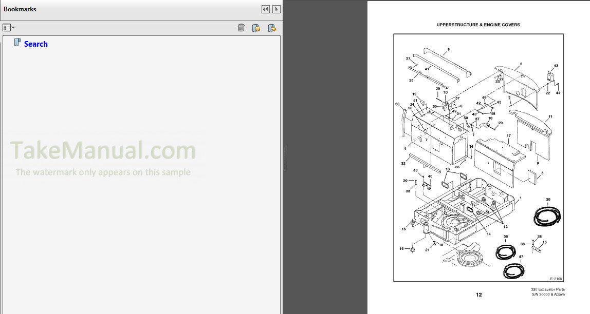 Bobcat 320 Parts Catalog Excavator 6722863 – TakeManual.com