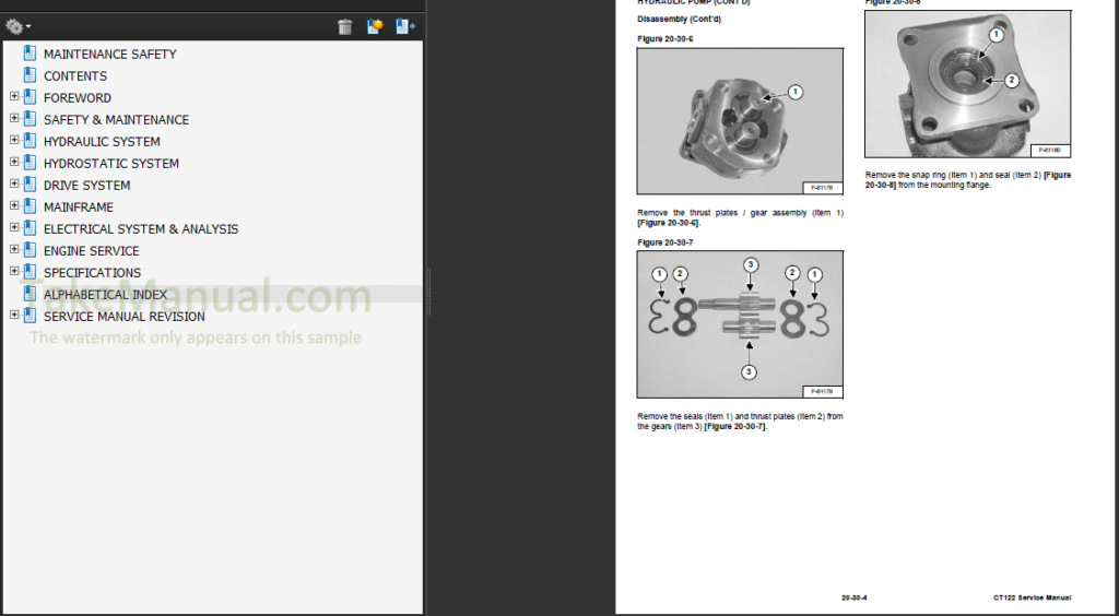 Bobcat CT122 Service Repair Manual Compact Tractor ABF511001 ...