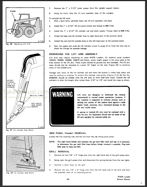 Bobcat M970 Service Repair Manual Skid Steer Loader – TakeManual.com