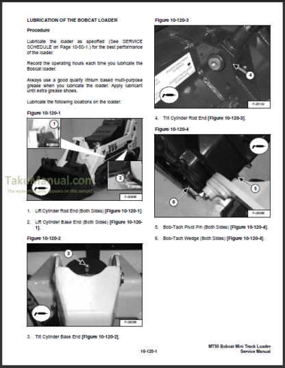 Bobcat MT50 Service Repair Manual Mini Track Loader 520611001 ...
