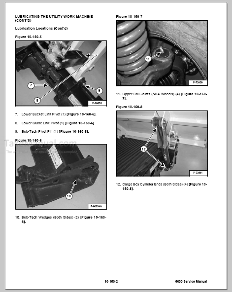 Bobcat Toolcat 5600 Service Manual Utility Work Machine A0W111001 ...