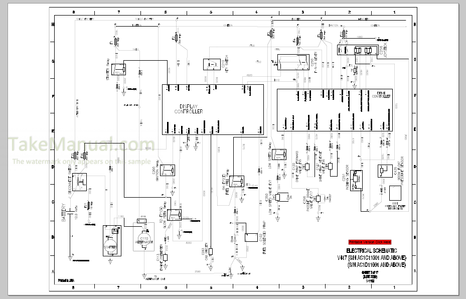 Bobcat V417 Service Manual VersaHANDLER AC1C11001- AC1D11001 ...