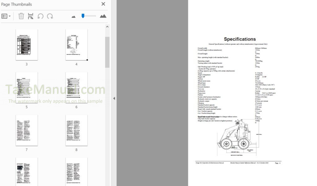 Dingo K9-3 Operation And Maintenance Manual Mini Loader – TakeManual.com