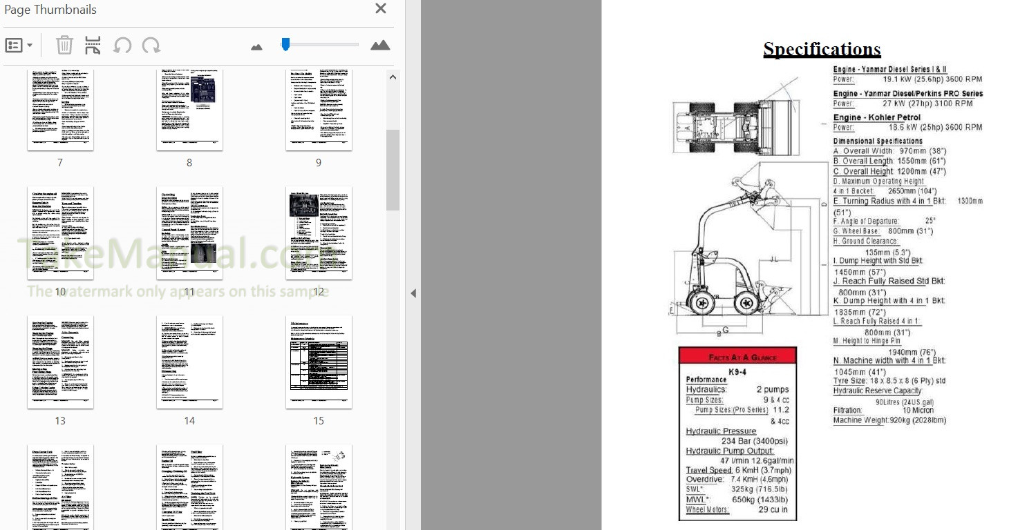 Dingo K9-4 Operation And Maintenance Manual Mini Loader – TakeManual.com