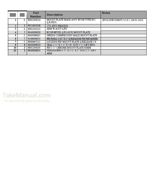 Dingo K93 AWD All Rounder Operation Maintenance Parts Manual Mini ...