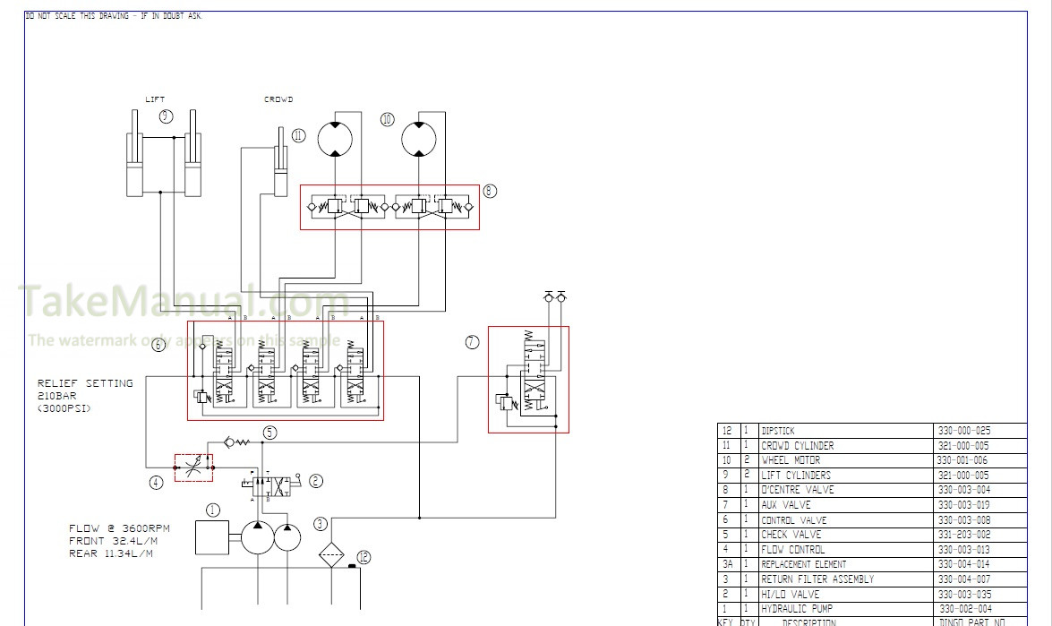 Dingo K93 AWD All Rounder Operation Maintenance Parts Manual Mini ...