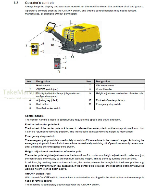 Wacker-Neuson DPU80 DPU90 DPU110 Operators Manual Vibratory Plate ...