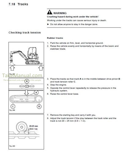 Wacker-Neuson ET42 EZ50 Operators Manual Tracked Excavator – TakeManual.com