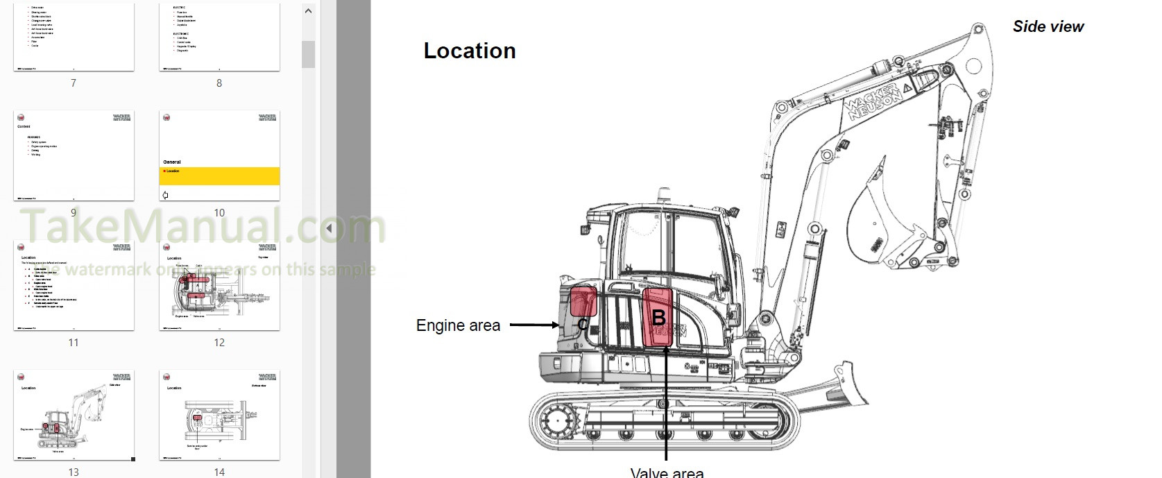 Wacker-Neuson EZ80 System Manual Track Excavator – TakeManual.com