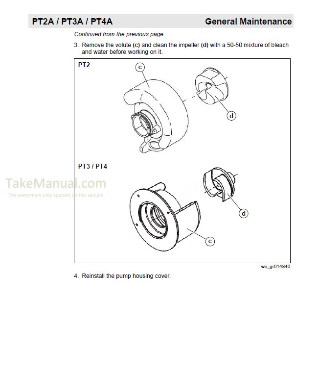 Wacker-Neuson PT2A PT3A PT4A Operators Manual Pump – TakeManual.com