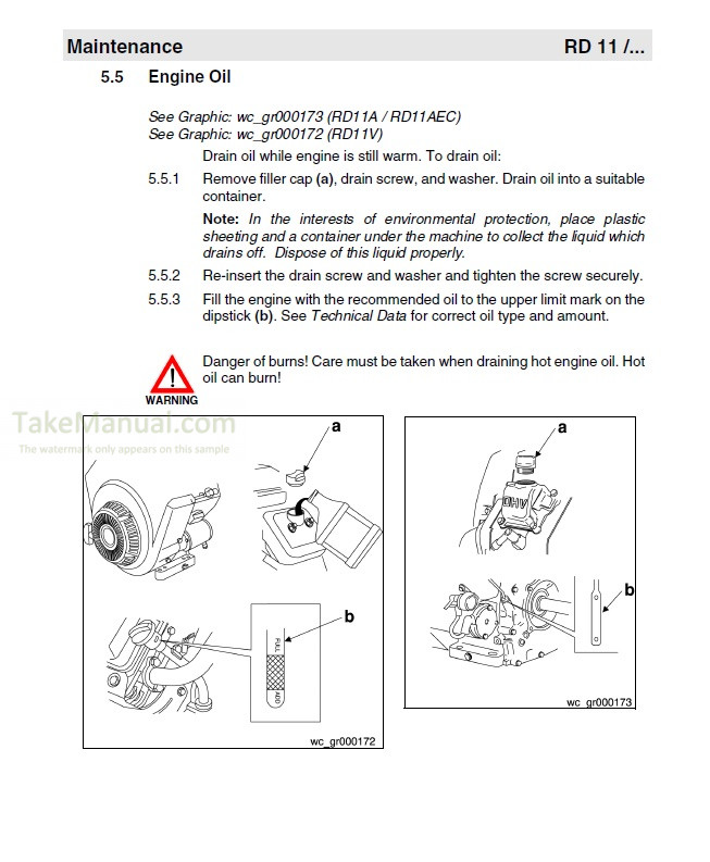 Wacker-Neuson RD11A RD11AEC RD11V Operators Manual Roller – TakeManual.com