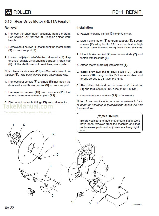 Wacker-Neuson RD11 Repair Manual Roller – TakeManual.com