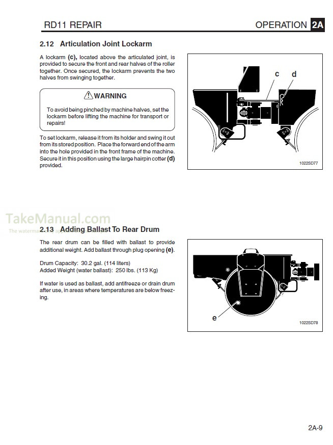 Wacker-Neuson RD11 Repair Manual Roller – TakeManual.com