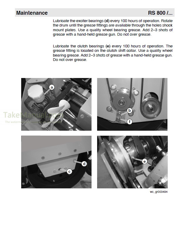 Wacker-Neuson RS800A RSS800A Operators Manual Walk Behind Rollers ...