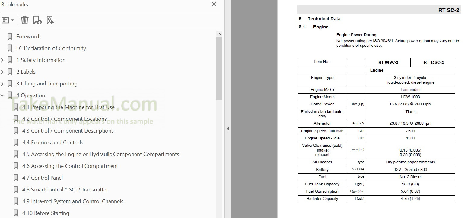 Wacker-Neuson RT56SC-2 RT82SC-2 Operators Manual Trench Roller ...