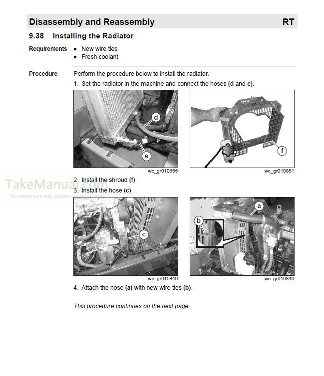 Wacker-Neuson RT56SC-2 RT82SC-2 RTX Repair Manual Trench Roller ...