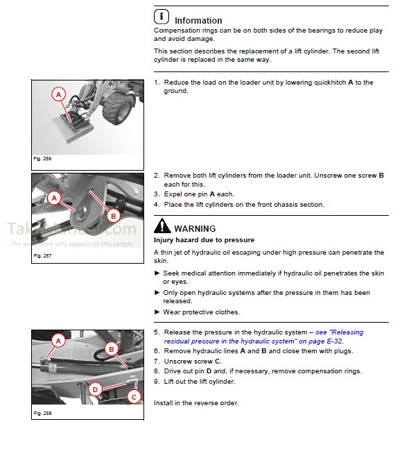 Wacker-Neuson WL32 Service Manual Wheel Loader – TakeManual.com