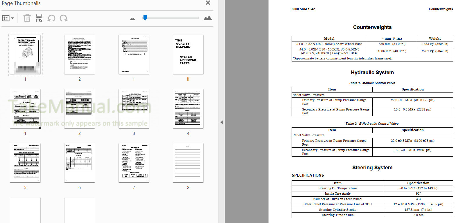 Hyster J4.0XN J4.5XN J5.0XN J5.0XN6 J5.5XN6 A970 Repair Manual Forklift ...