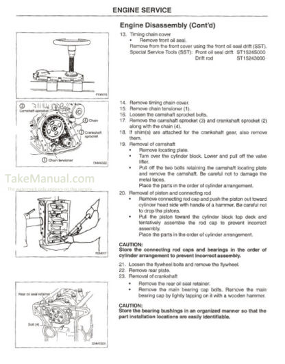 Nissan K21 K25 Series Service Manual And Technical Bulletin Engine ...