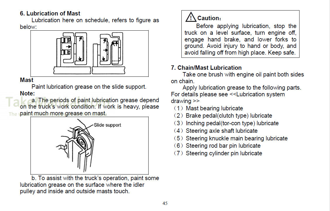 Utilev UT15P To UT35P Operation And Maintenance Manual Forklift Truck ...