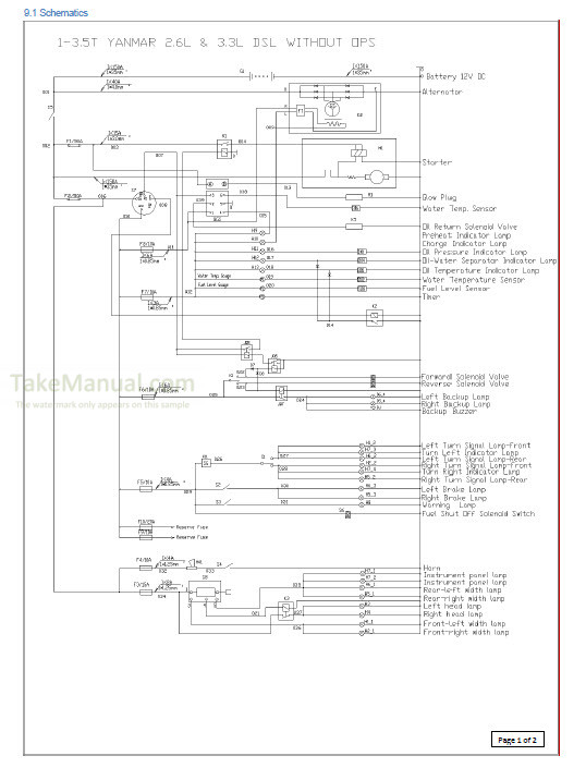 Utilev UT15 To UT35P Non US Service Manual Forklift Truck 76000364 ...