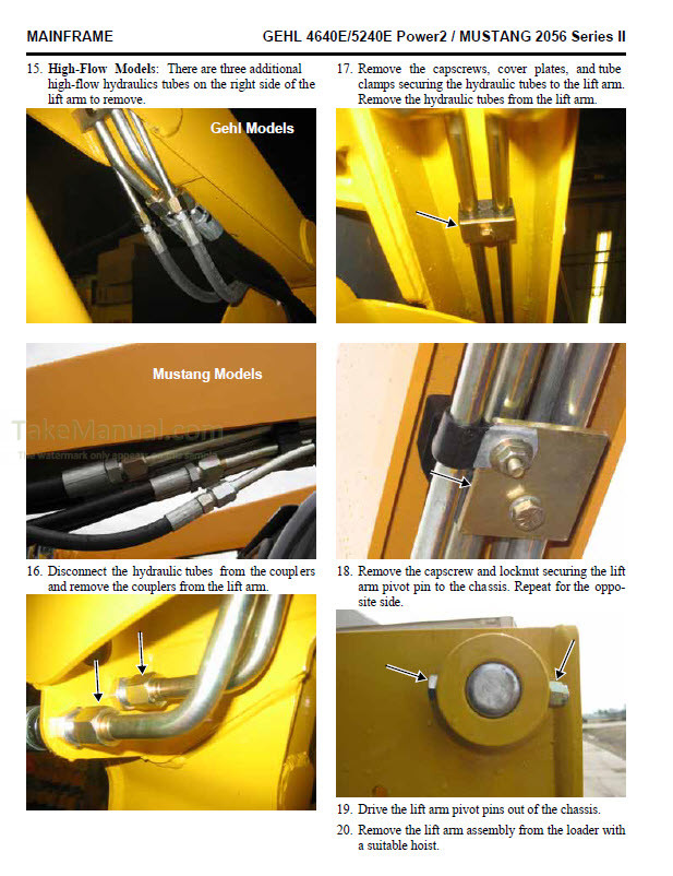 Gehl 4640E 5240E Power 2 Mustang 2056 Series II Service Manual Skid ...