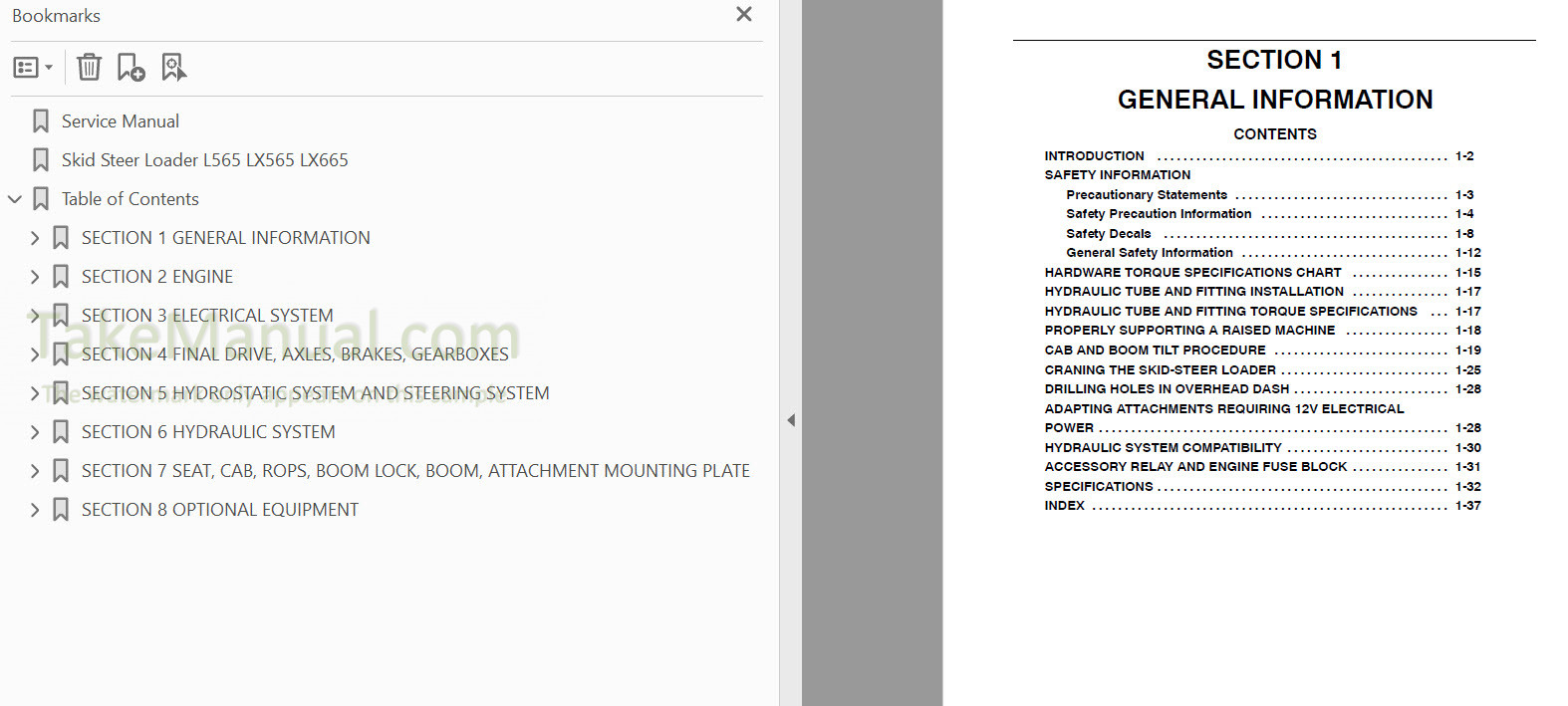 New Holland L565 LX565 LX665 Service Manual Skid Steer Loader – TakeManual.com