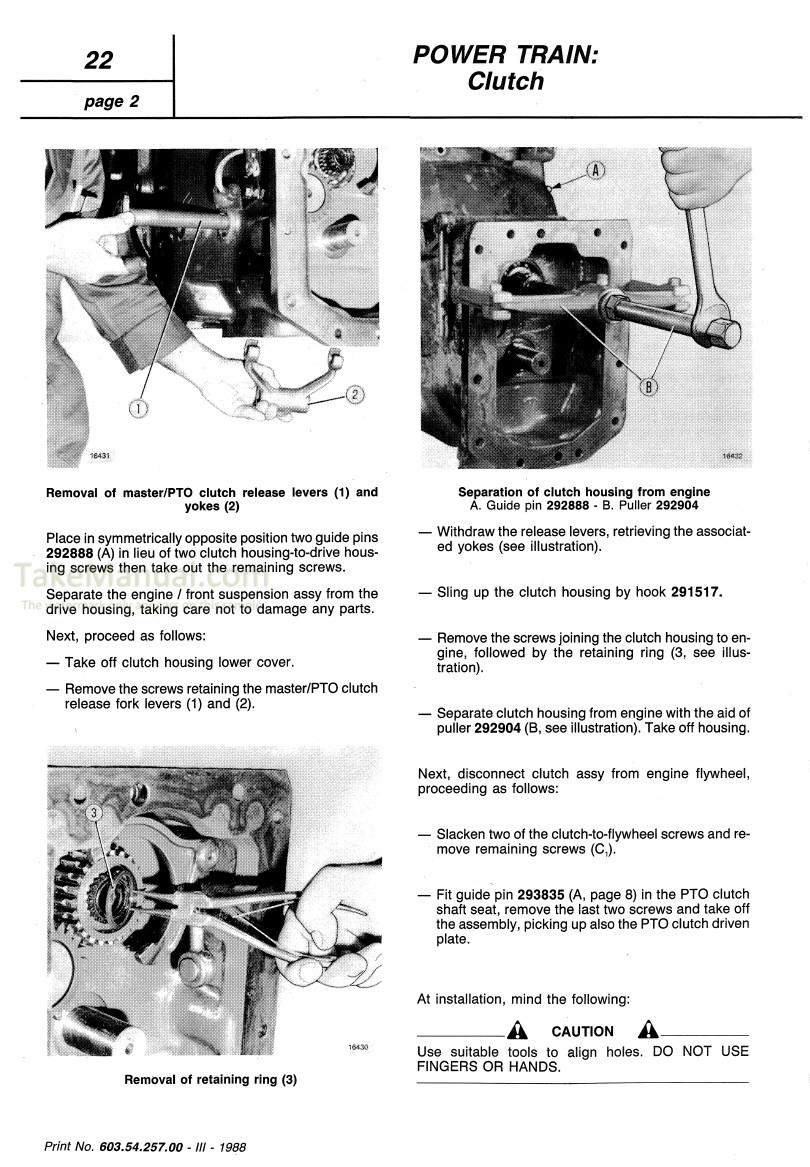 Fiat 55-65 70-65 60-65 80-65 Workshop Manual Tractors PDF