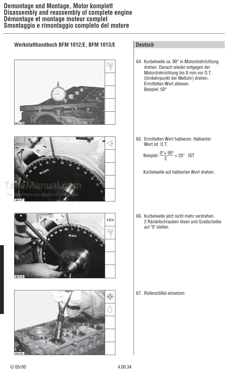 Download Deutz BFM1012 BFM1013 Workshop Manual PDF